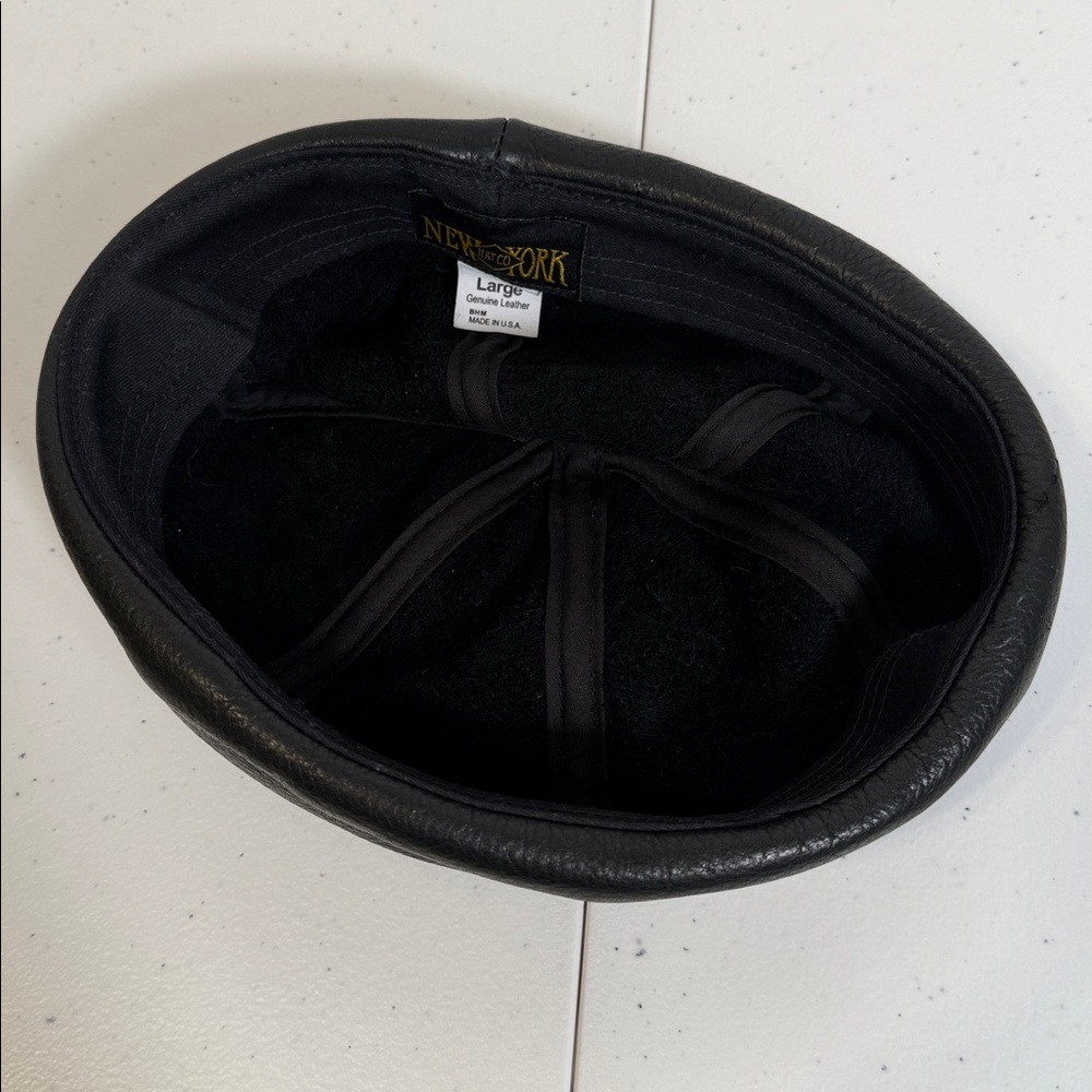NEW YORK HAT CO SIX PANEL LEATHER SKULL CAP BEANIE HAT - Gem